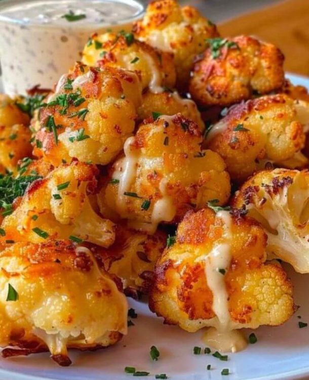 Cheesy Baked Cauliflower Florets – Made By Emily